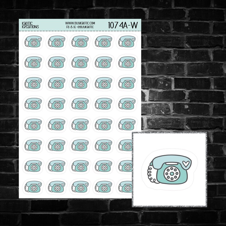 Phone Icon Sticker Sheet - Etsy