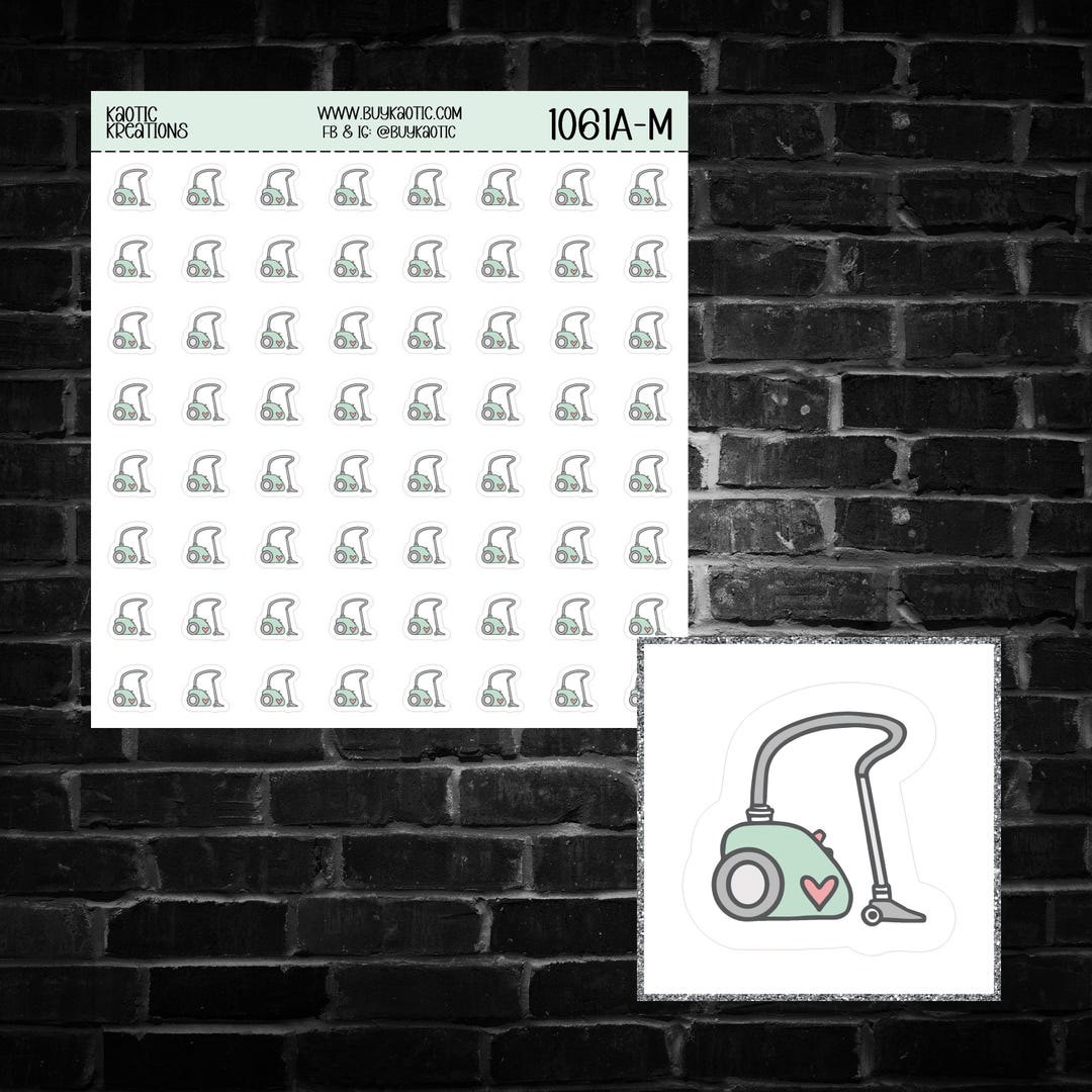 Vacuum Icon Sticker Sheet - Etsy