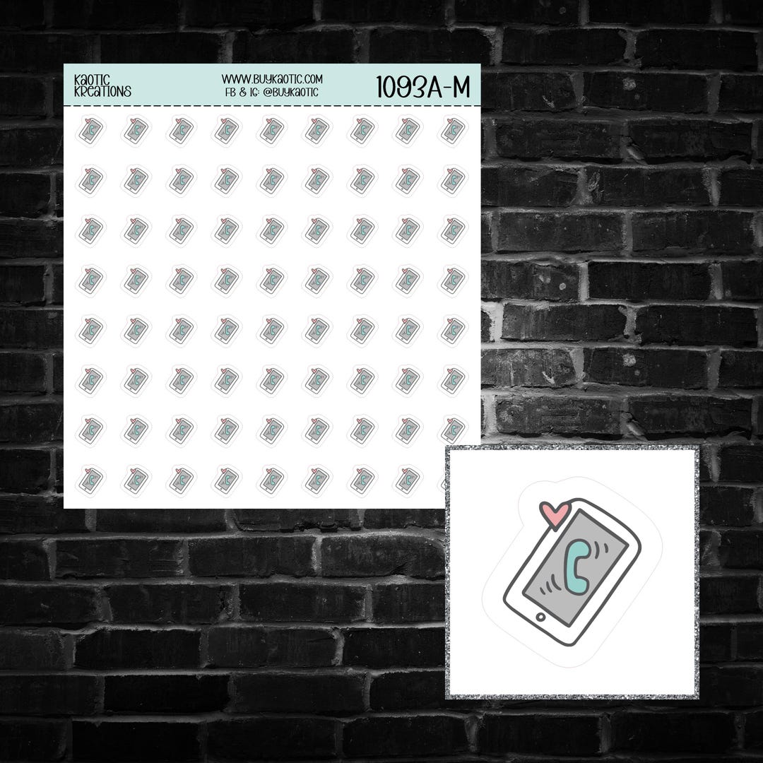 Cell Phone Icon Sticker Sheet - Etsy