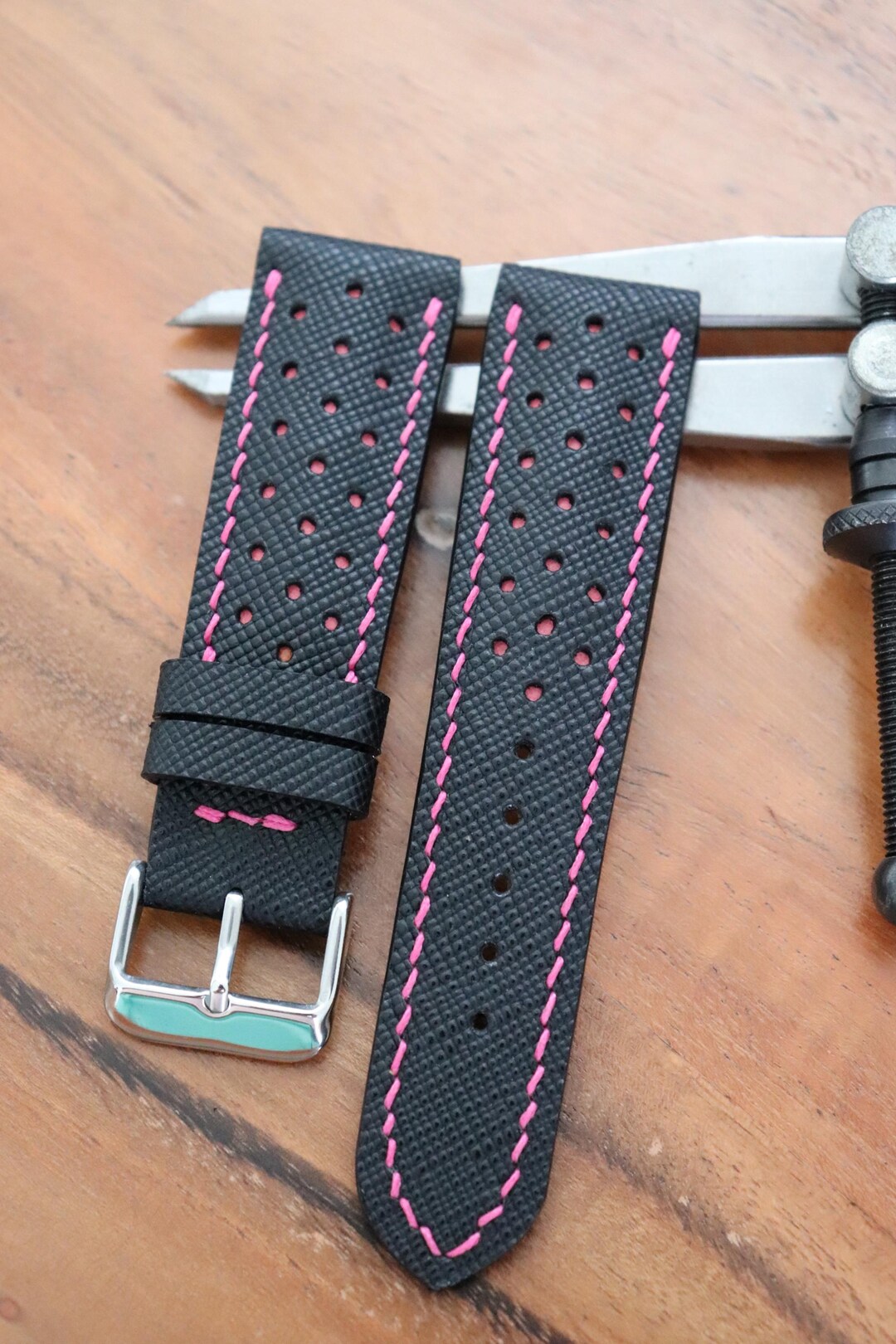 20mm Leather Watch Strap – Handmade Custom Watch Band – Bespoke Full ...