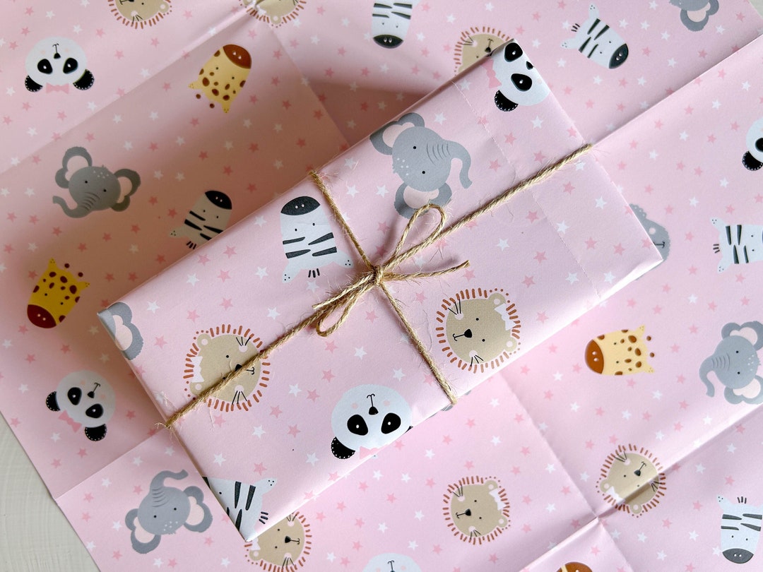 Baby Girl Gift Wrap, 1st Birthday Wrapping Paper, 2nd Birthday Gift ...