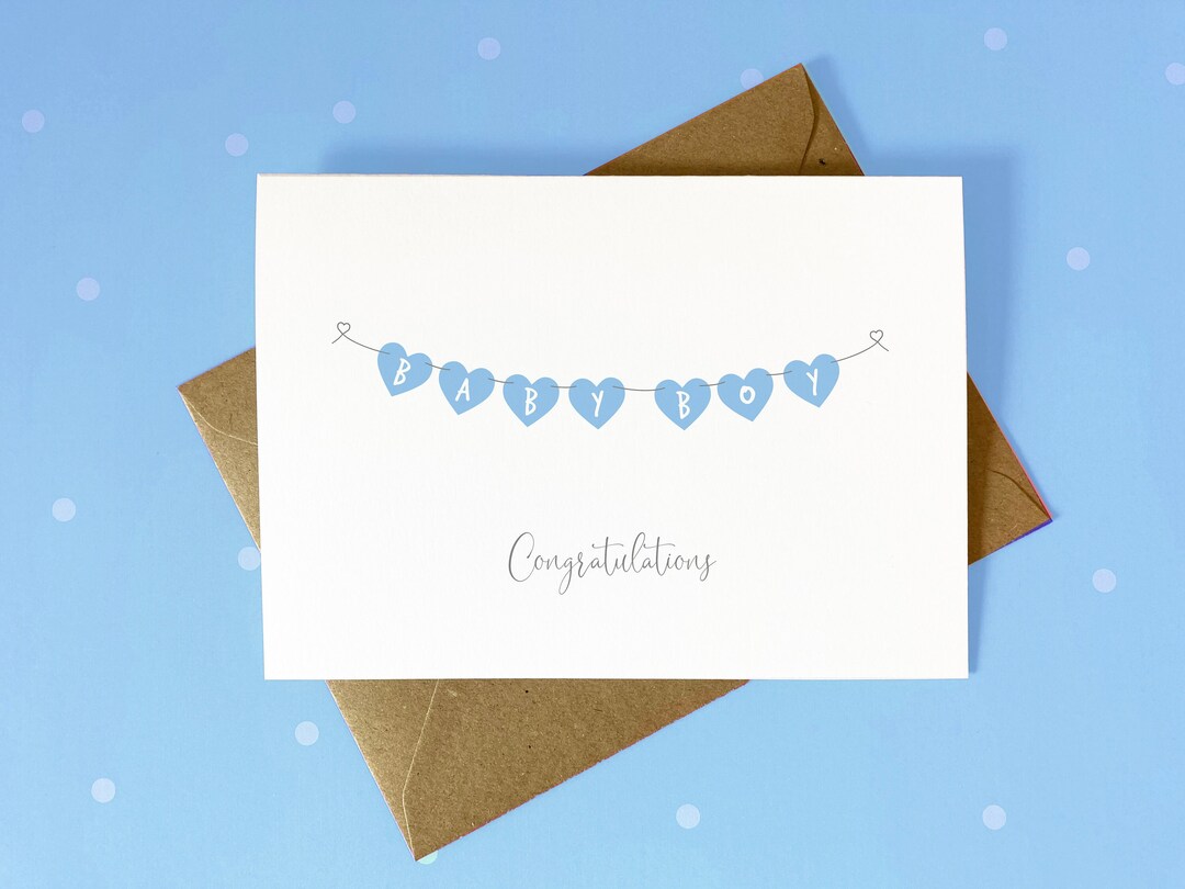 Baby Boy Card, New Baby Boy Card, New Baby, New Born Baby, Cute Baby ...