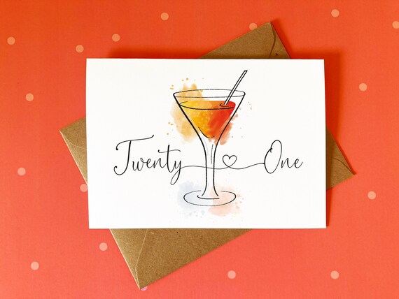 Happy 21st Birthday Birthday Card 21 Birthday Card 21 - Etsy UK