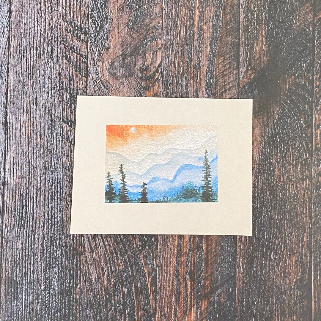 Moonscape 5x7 Greeting Card blank Inside, Print From Original ...