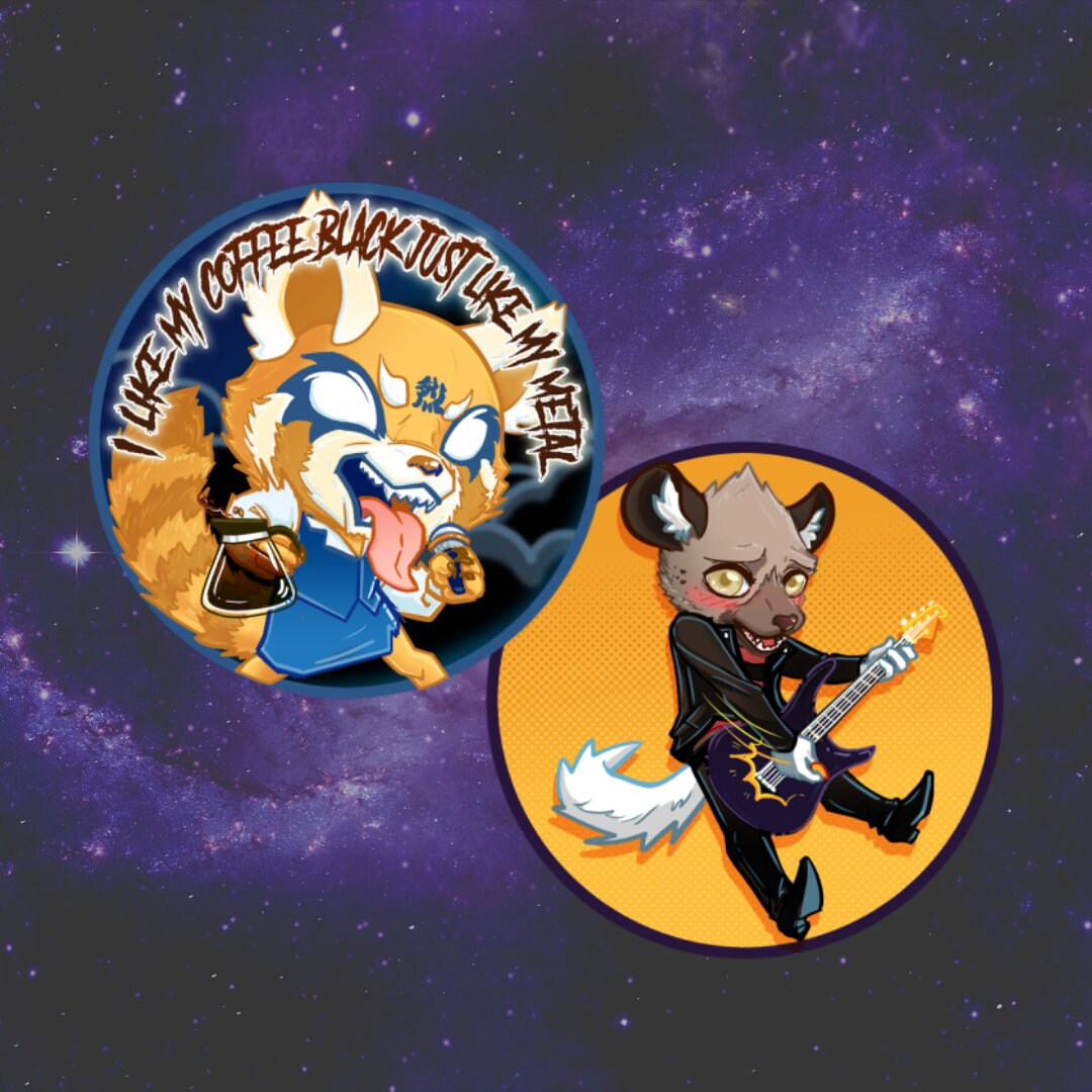 Aggretsuko & Haida Stickers - Etsy