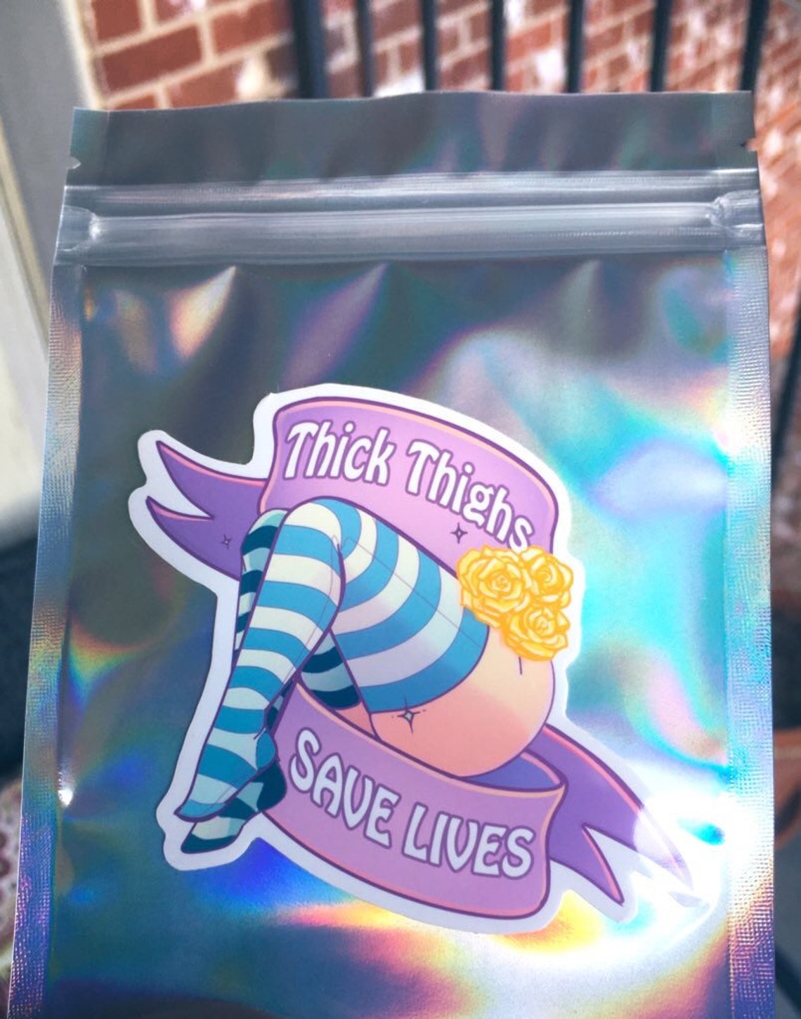 Thicc Thighs Save Lives Stickers | Etsy