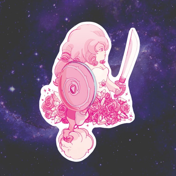 Rose Quartz & Pink Diamond Sticker - Etsy