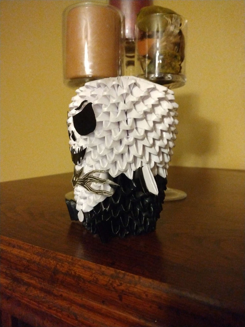 Custom Halloween Origami Figure - Detailed Spooky Skeleton Art, Unique ...