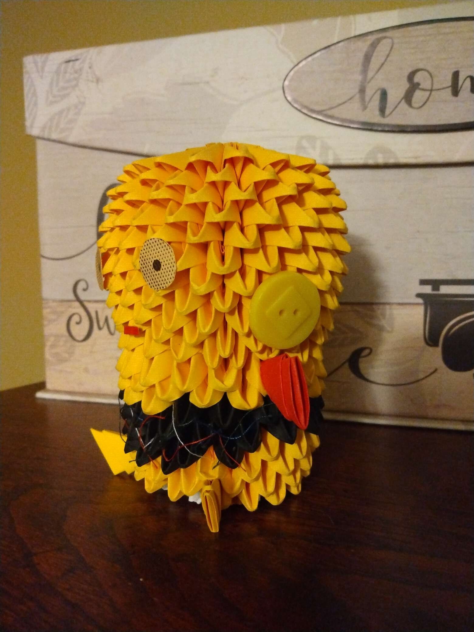 Handcrafted 3D Origami Golden Droid - Unique Paper Art for Sci-fi Fans ...