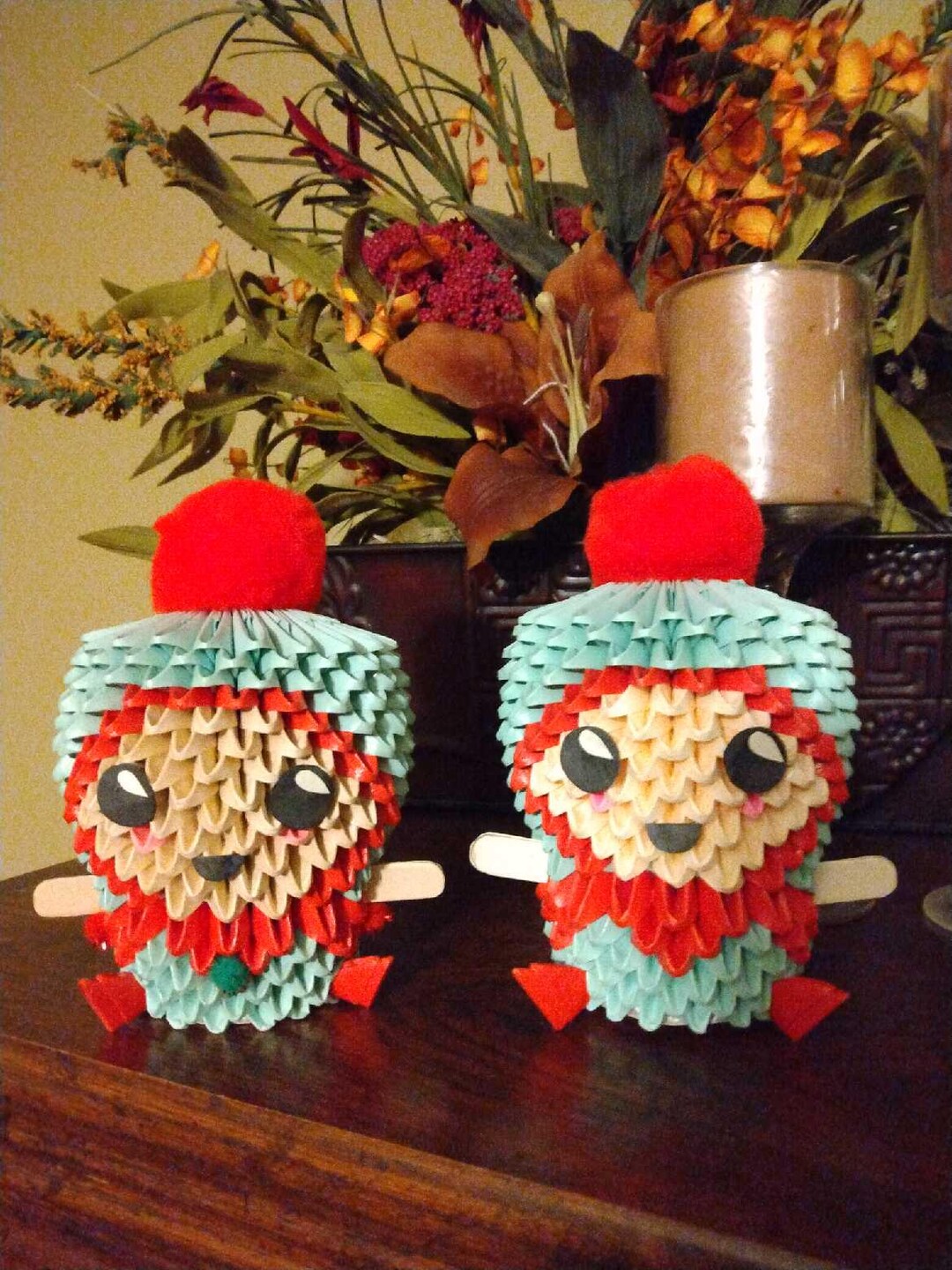 Handmade 3D Origami Holiday Elves - Unique Paper Sculpture, Custom ...