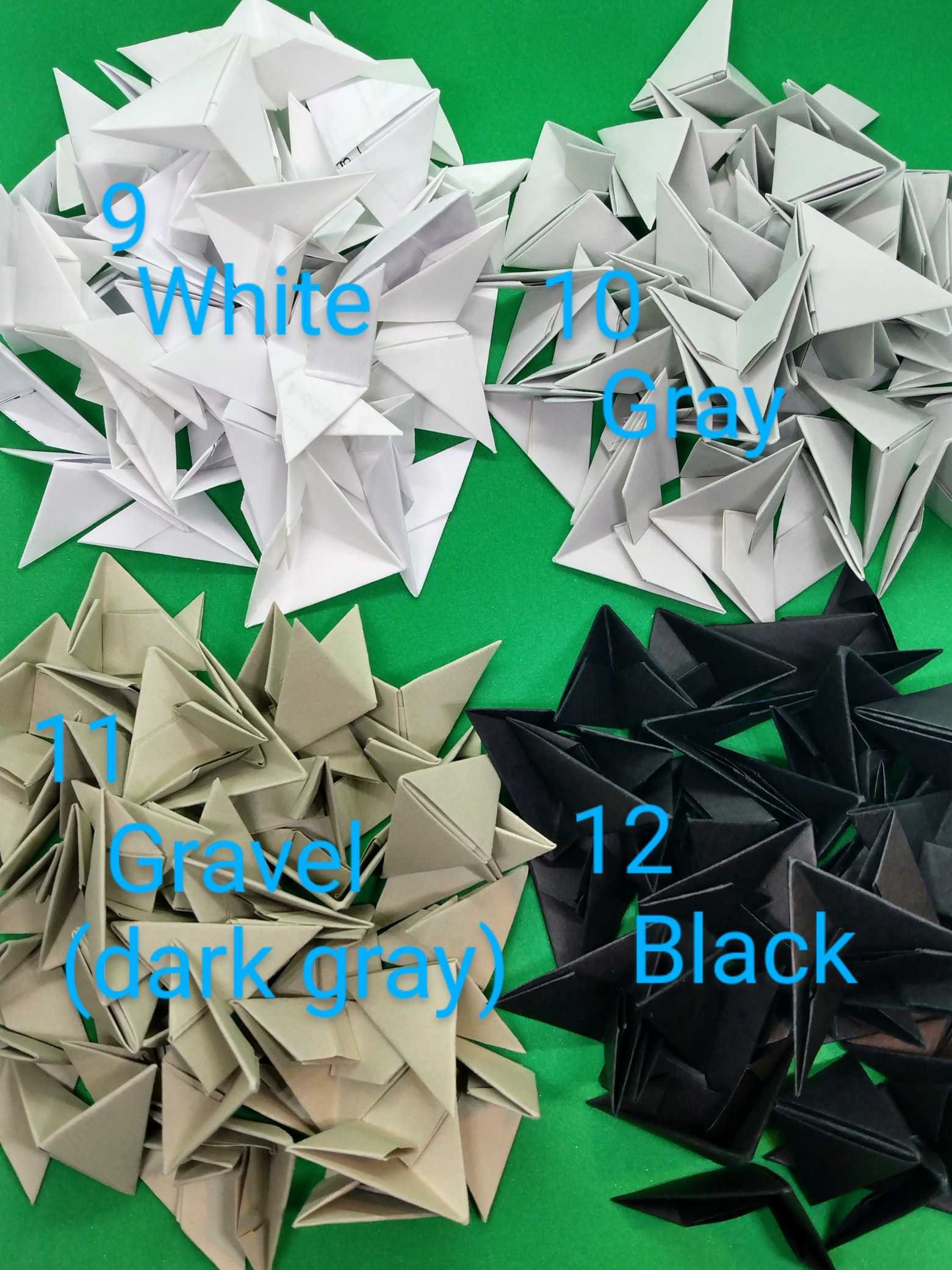 Handcrafted Pre-folded 3D Origami Triangles - Ideal for DIY Crafts ...
