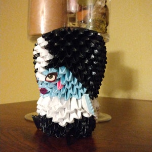 Handcrafted 3D Origami Gothic Bride - Unique Paper Art for Horror Fans ...