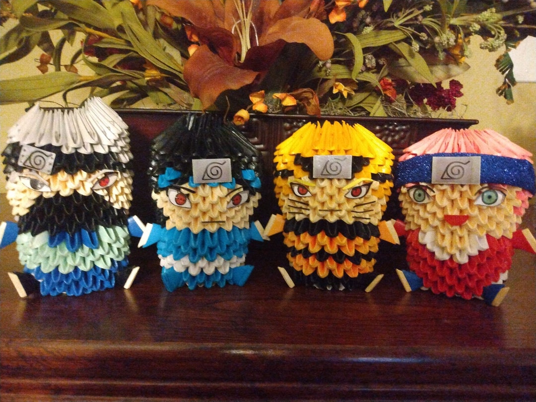 Ninja Anime 3D Origami, Handmade 3D Anime Origami Set, Unique Paper ...