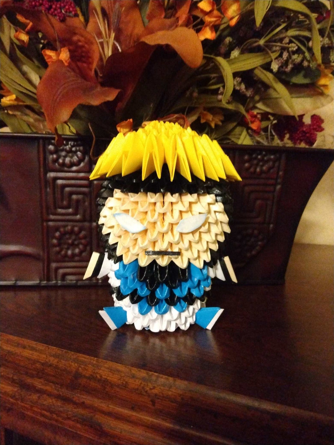 Handcrafted 3D Origami Thunder Warrior - Unique Paper Art for Fighting ...
