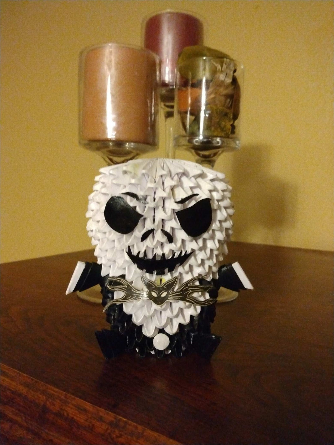Custom Halloween Origami Figure - Detailed Spooky Skeleton Art, Unique ...