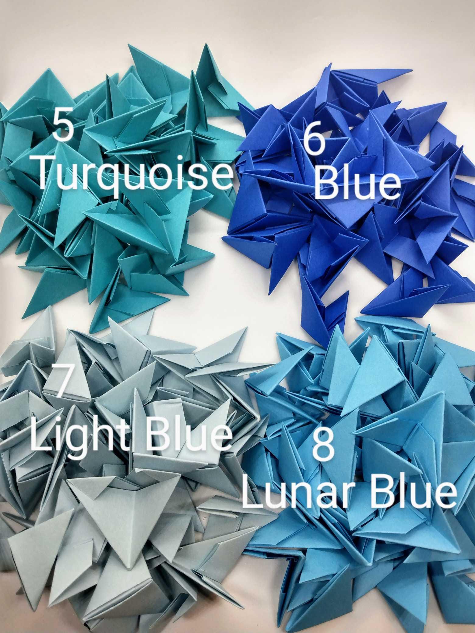 Unfolded Precision-cut Origami Paper Pieces – Assorted Colors & Sizes ...
