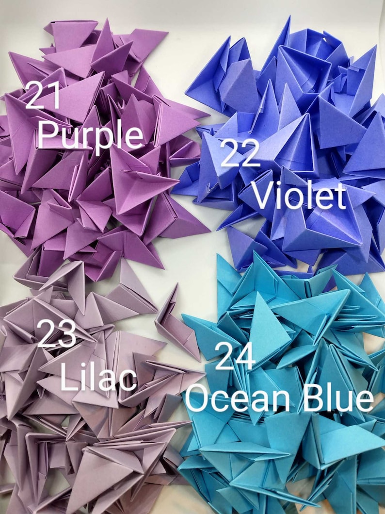 Handcrafted Pre-folded 3D Origami Triangles - Ideal for DIY Crafts ...