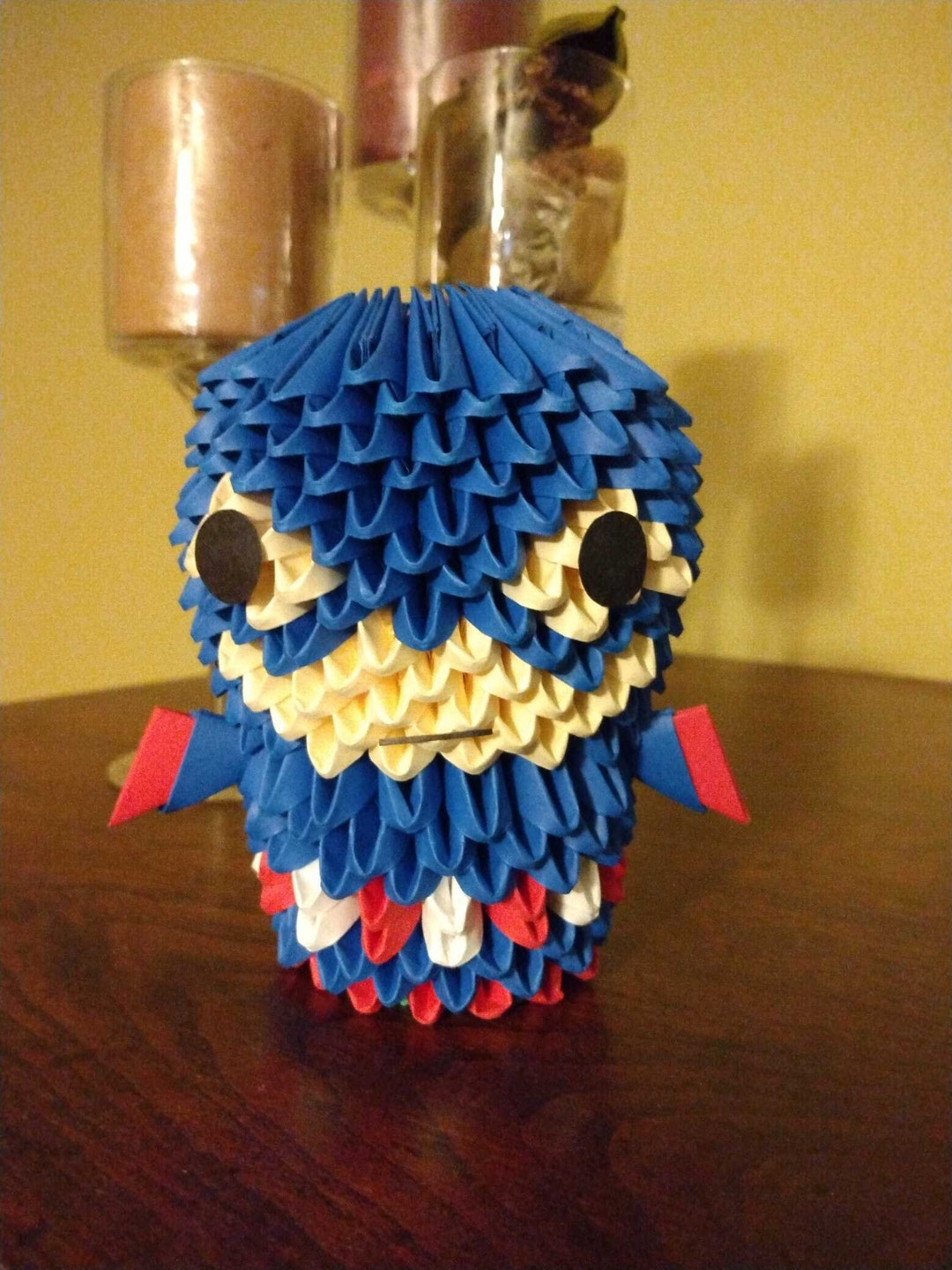 Handcrafted 3D Origami Shield Hero Unique Paper Art for Superhero Fans ...