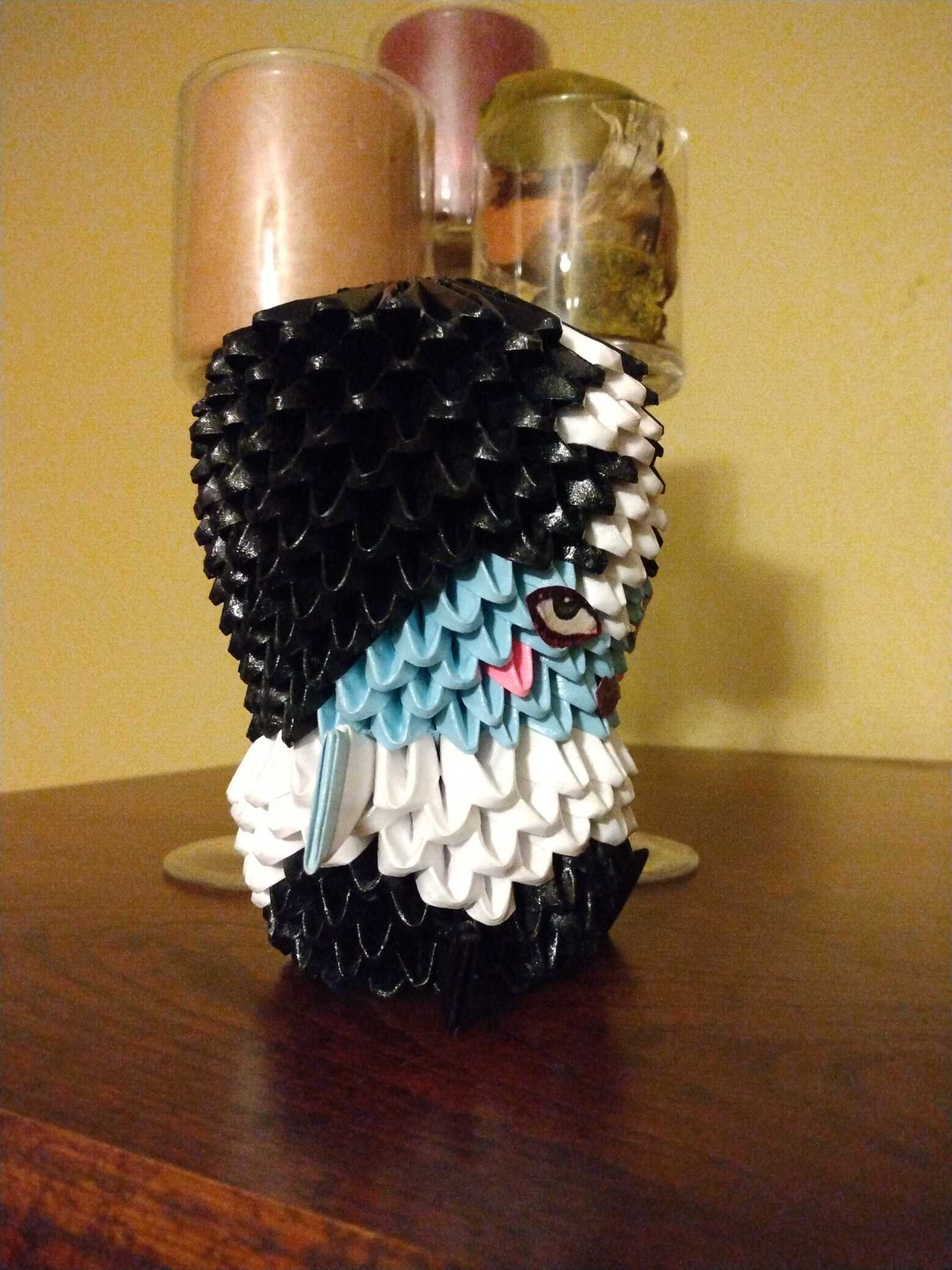 Handcrafted 3D Origami Gothic Bride - Unique Paper Art for Horror Fans ...