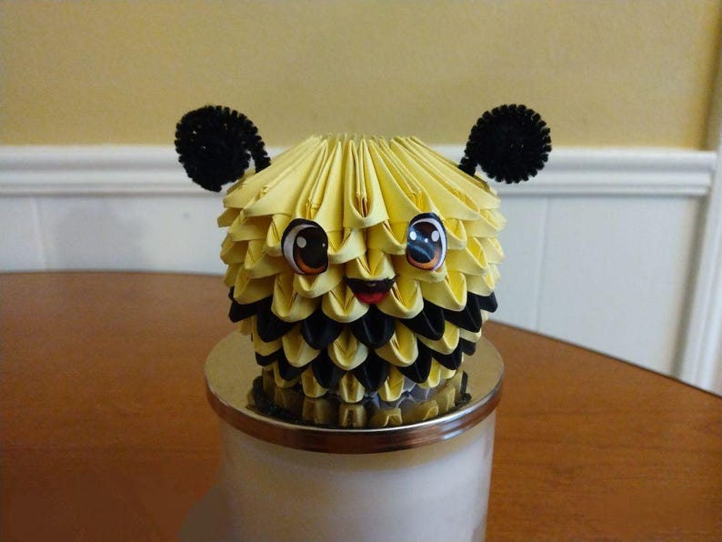 Beginner 3D Origami DIY Kits - Owl, Bee, Ladybug With Base, Pattern ...