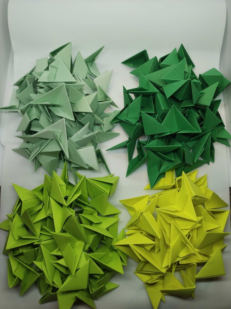 Handcrafted Pre-folded 3D Origami Triangles - Ideal for DIY Crafts ...