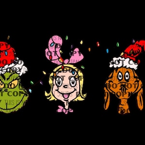 Grinch, Cindy Lou Who, and Max Png File/digital Download - Etsy