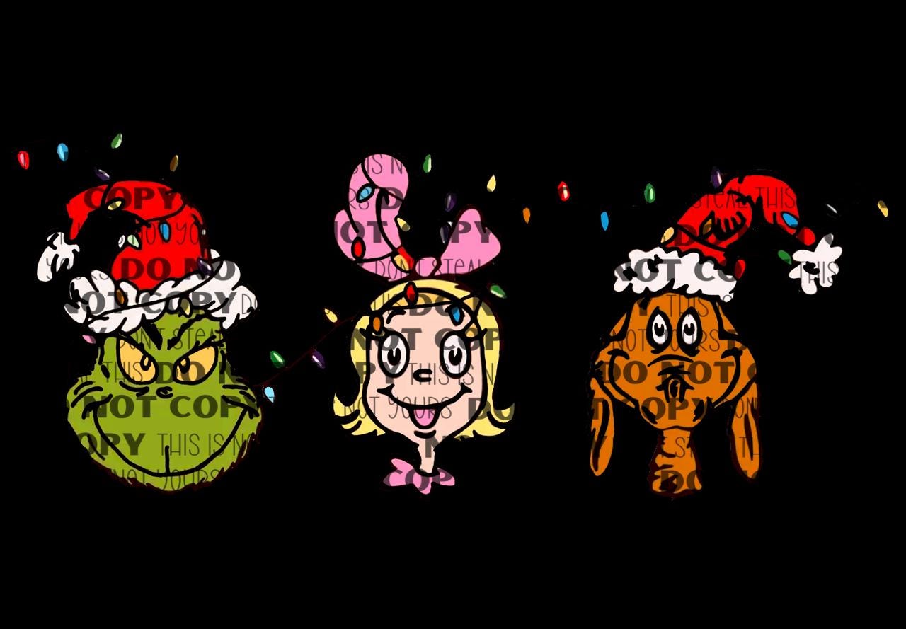 Grinch, Cindy Lou Who, and Max Png File/digital Download - Etsy
