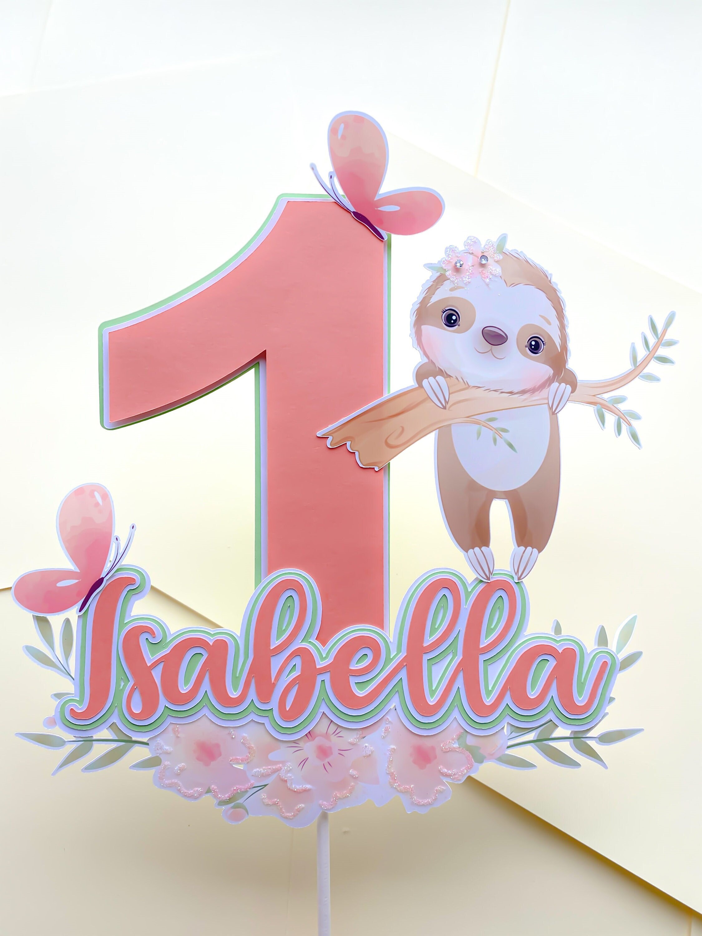 Cute Sloth Caketopper-sloth Caketopper Sloth Cupcake Topper Sloth ...