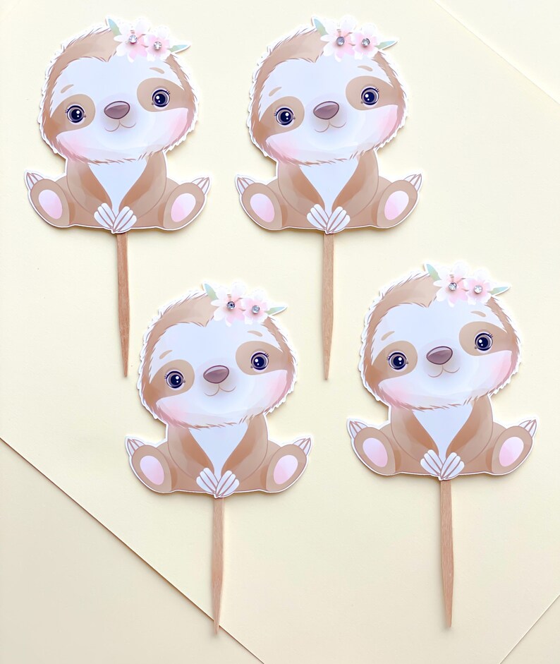 Cute Sloth Caketopper-sloth Caketopper Sloth Cupcake Topper Sloth ...