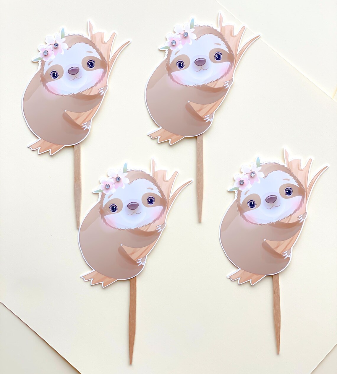 Cute Sloth Caketopper-sloth Caketopper Sloth Cupcake Topper Sloth ...