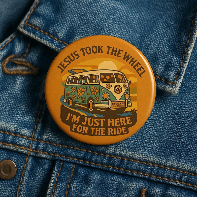 Jesus Took the Wheel Pin Back Button - Etsy