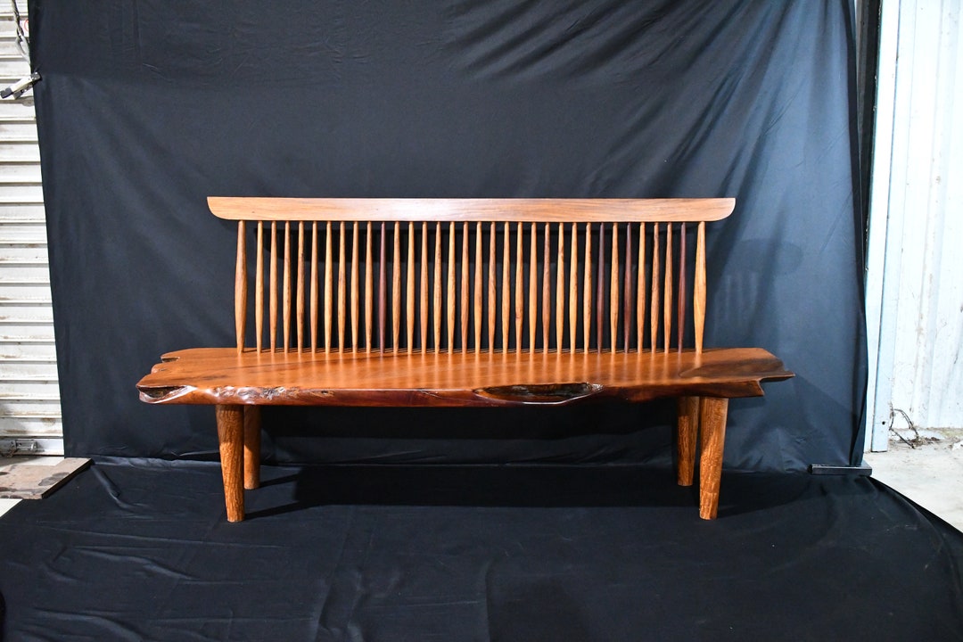 Amboyna Narra Wood Bench, Nakashima Style, Contemporary, Modern - Etsy