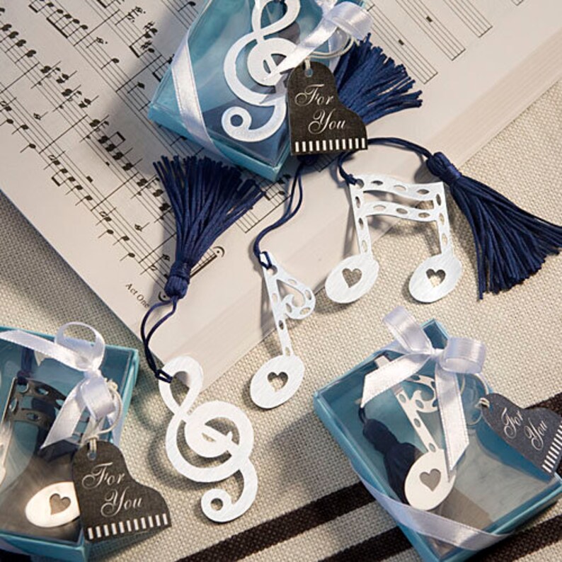Music Note Bookmark Favor Musical Note Bookmark With Tassel | Etsy