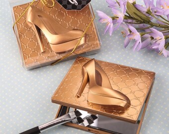 Silver High Heel Shoe Design Compact Mirror, Stiletto Mirror, Silver ...