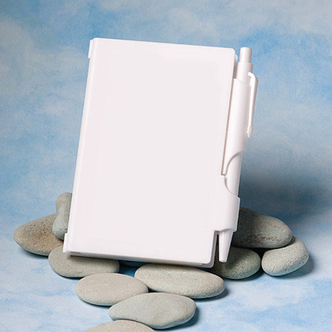 White Mini Notebook Favor, Blank Notebook Favor for Vinyl, Blank ...