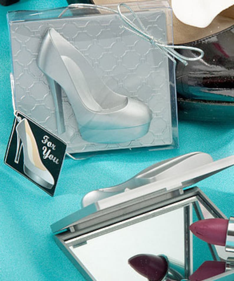 Silver High Heel Shoe Design Compact Mirror Stiletto Mirror - Etsy