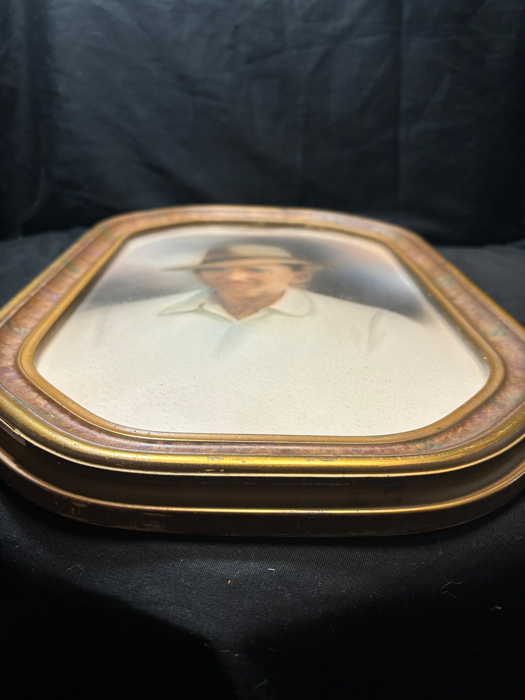 Vintage Bubble Glass Frame & Art 18 Tall X 12 Wide - Etsy