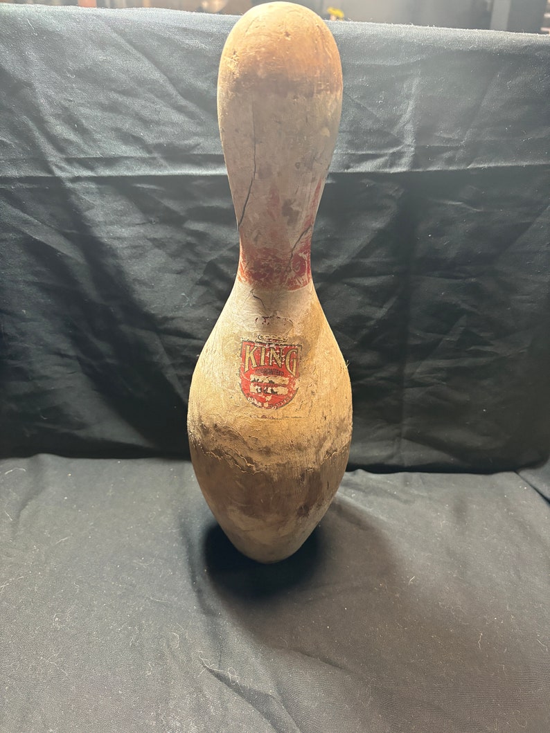 1950s Vintage King Brunswick Red Crown Wooden Bowling Pin - Etsy