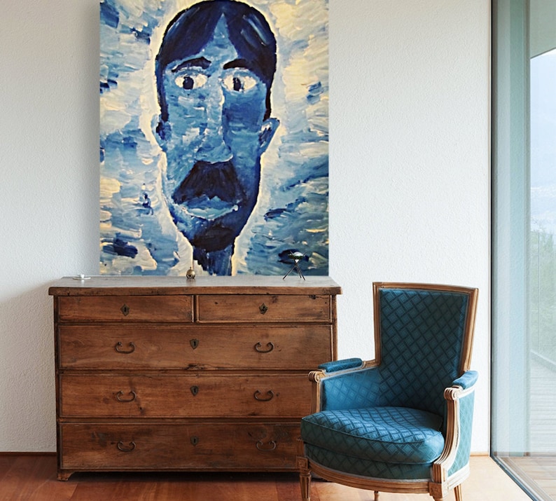 Blue Man (digital Download), Blue Period Art, Living Room Wall Art - Etsy