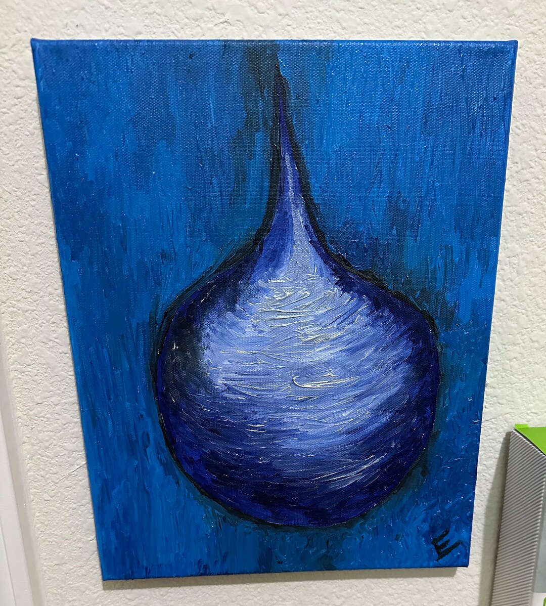 Barren Teardrop, Original Painting, Metallic Acrylic Painting by EF ...