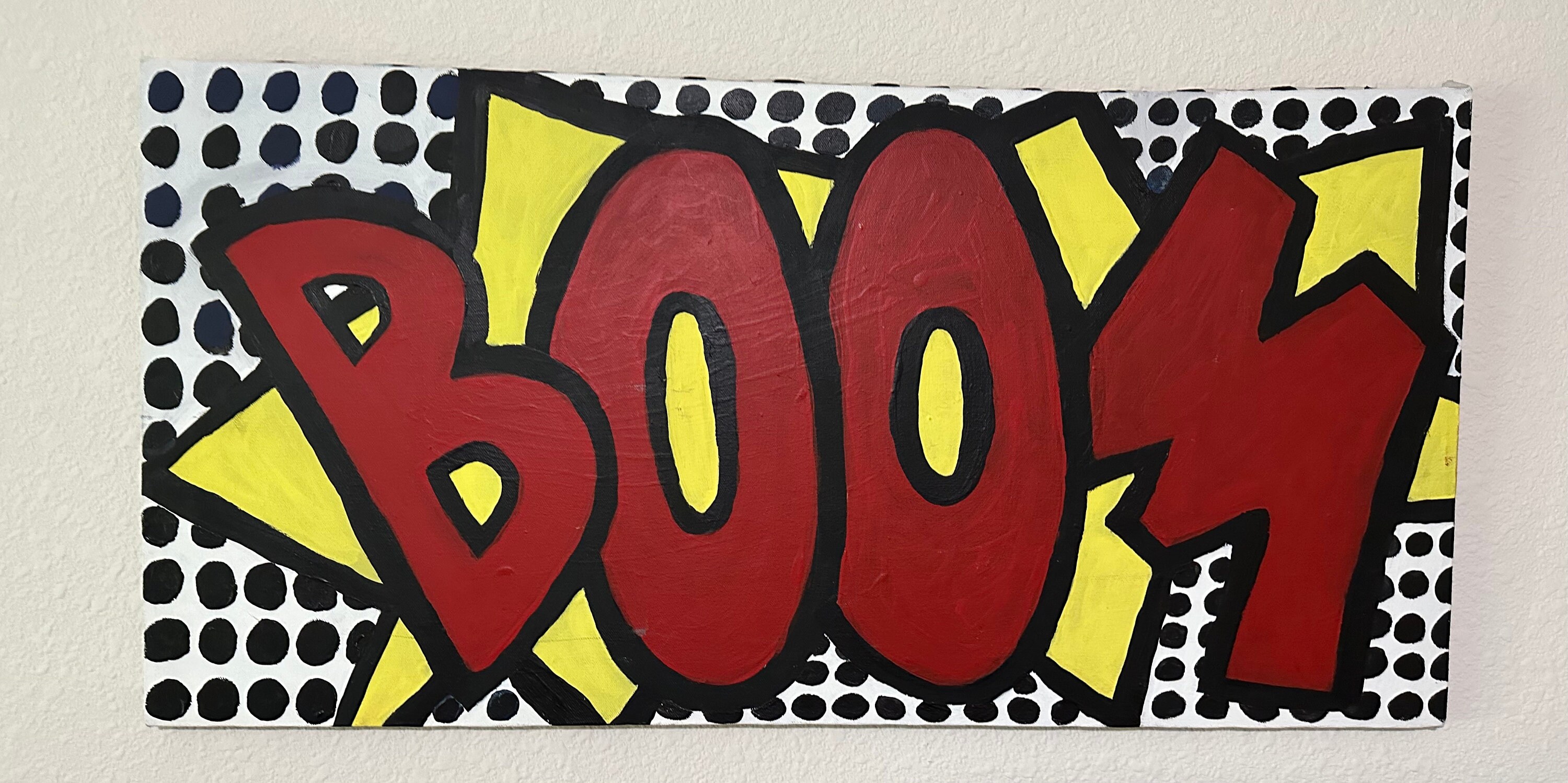 BOOM, Original Painting by EF Kelly, Comic Art Painting, Acrylic ...