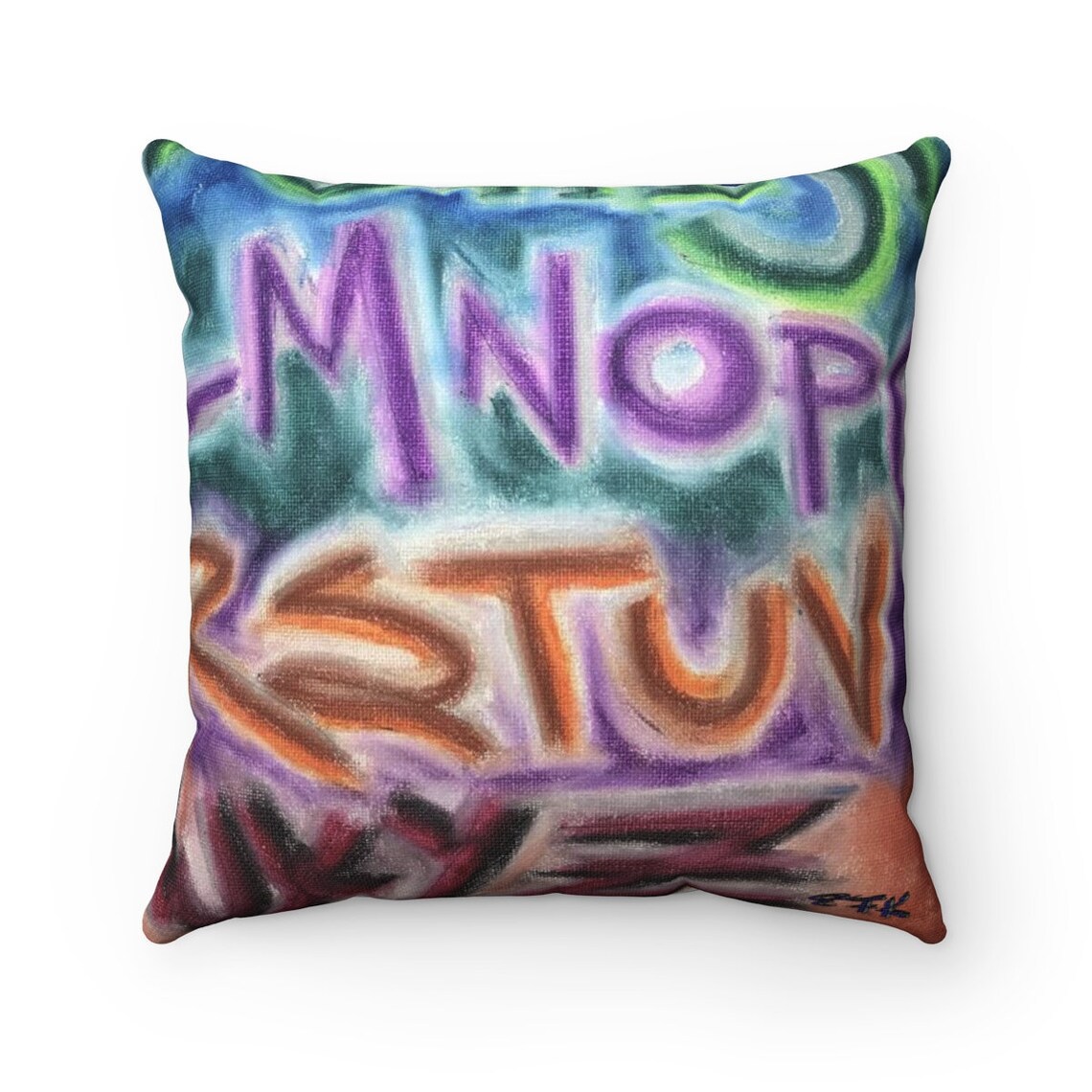 Alphabet Pillow Home Decor Throw Pillow Art Print Pillow - Etsy