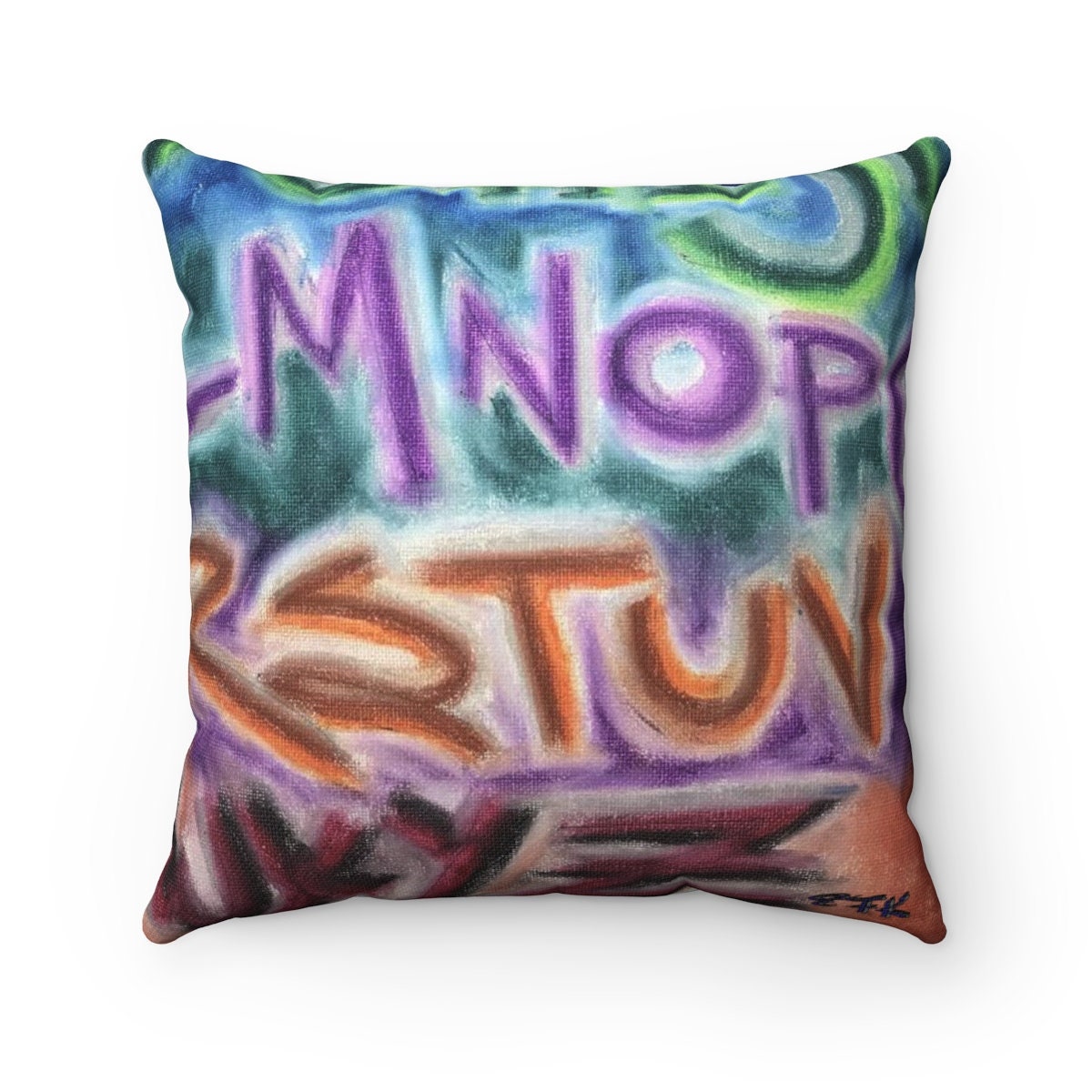 Alphabet Pillow, Home Decor, Throw Pillow, Art Print Pillow, Reading ...