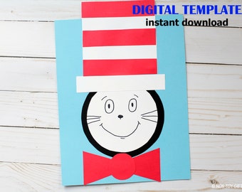 Dr Seuss Craft Template - Etsy