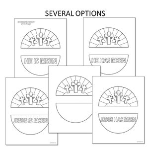 He is Risen Interactive Coloring Craft for Kids, Sunday School Craft ...