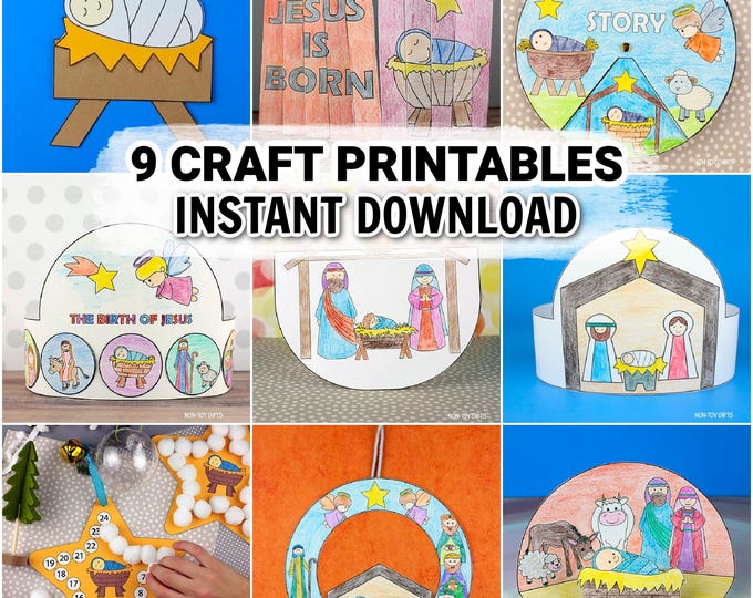 Christmas Nativity Craft for Kids, Sunday School Craft, Baby Jesus Born ...