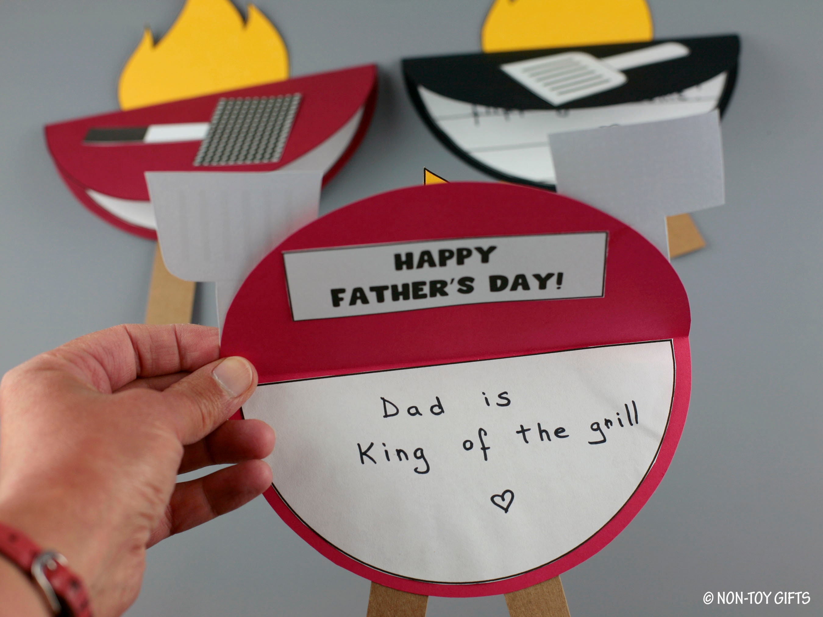 Father's Day Card From Kids/preschoolers, King of the Grill Card for ...