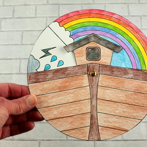 Noah’s Ark Spinner Craft – Bible Story Printable for Kids | Sunday ...