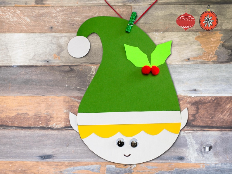 Christmas Elf Paper Craft Printable for Kids | Easy Preschool ...