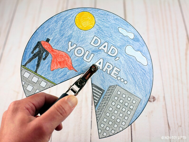 Father's Day Superhero Craft for Kids, Coloring Craft for Toddlers and ...